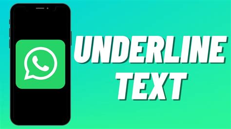 How To Underline Text In Whatsapp Youtube
