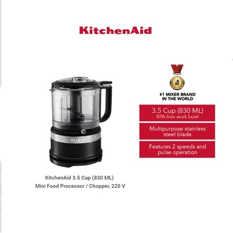 Kitchenaid Mini Food Processor Chopper 3 5 Cup 830 Ml Shopee Philippines