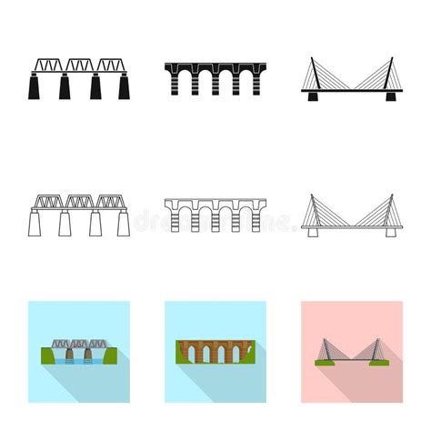 Isolated Object Of Connection And Design Symbol Set Of Connection And Side Stock Vector