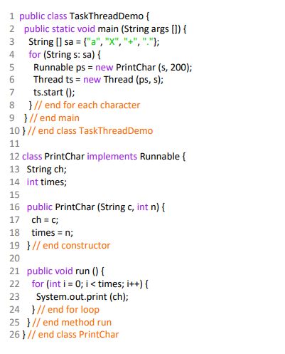 Solved Modify The Above Program So That The Thread Sleep Chegg