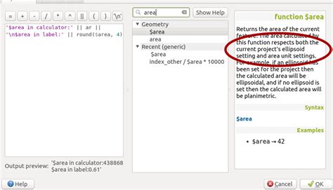 Coordinate System Qgis Shows Incorrect Area In Label But Correct In