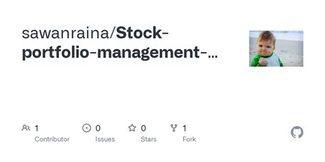 Github Sawanrainastock Portfolio Management System