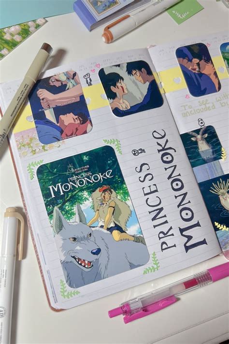 Princess Mononoke Journal Page Journal Pages Scrapbook Journal