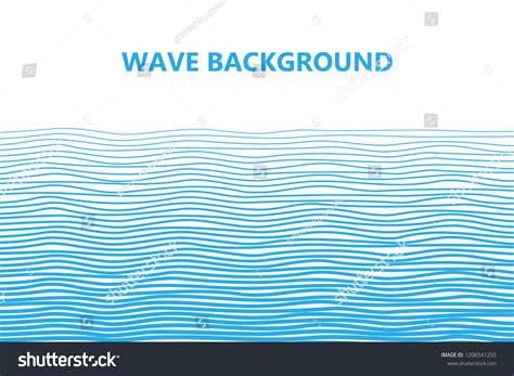 Abstract Blue Lines Wave Background Stock Vector Royalty Free 1206541255 Shutterstock
