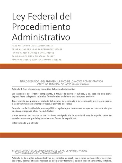 Ley Federal Del Procedimiento Administrativo Pdf Federación Nulo