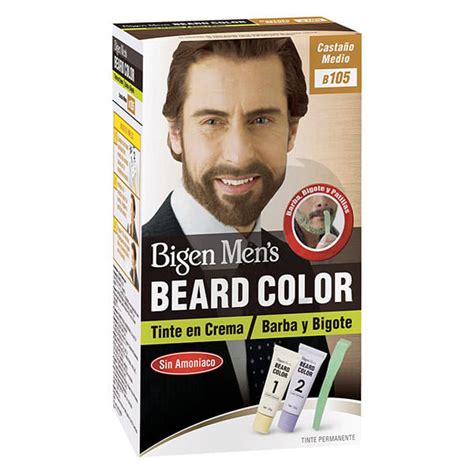 Bigen Mens Beard Color Tinte Castaño Medio N B105 X 40gr Almacen De