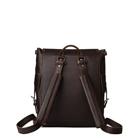 16 Tumbled Leather Drawstring Backpack