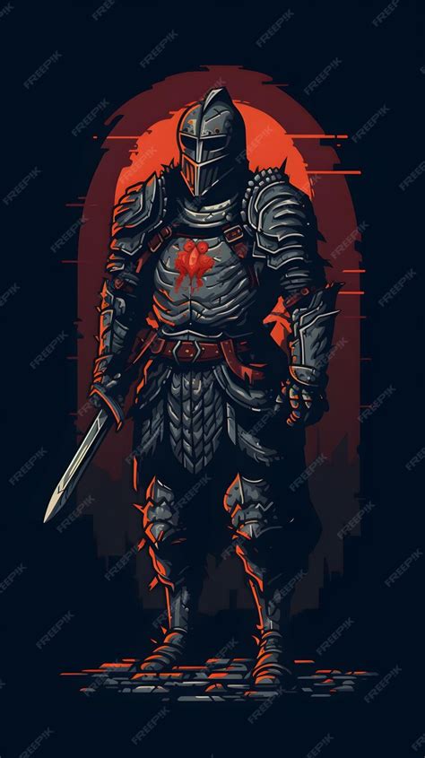 Premium Ai Image Pixel Art Knight Character For Rpg Game Character In