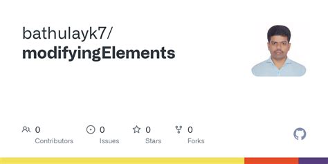 github bathulayk7 modifyingelements