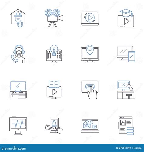 It Solutions Line Icons Collection Technology Innovation Cybersecurity Cloud Nerking
