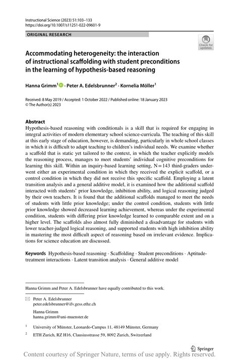 pdf accommodating heterogeneity the interaction of instructional