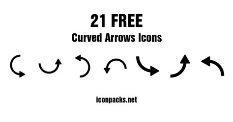 Free Curved Arrows SVG PNG Icons