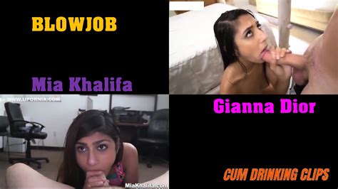 Mia Khalifa V S Gianna Dior Blowjob