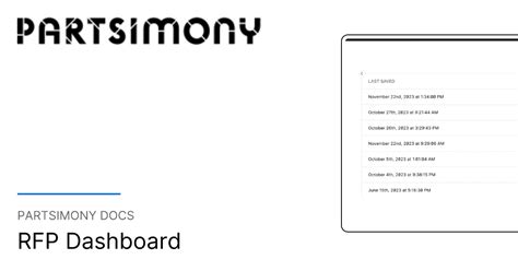 Rfp Dashboard Partsimony Docs