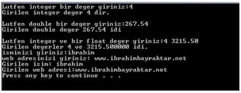 C Dersleri C Programlama Scanf Fonksiyonu