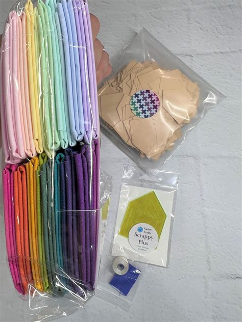 Scrappy Plus Epp Kit Tula Pink Mythical Solids Ombre Version Kustom Kwilts
