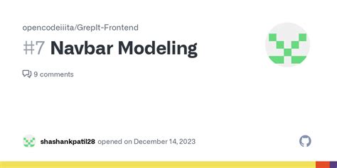 Navbar Modeling · Issue 7 · Opencodeiiitagrepit Frontend · Github