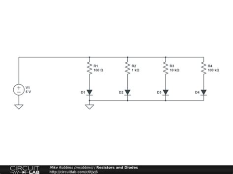 Resistors And Diodes Circuitlab