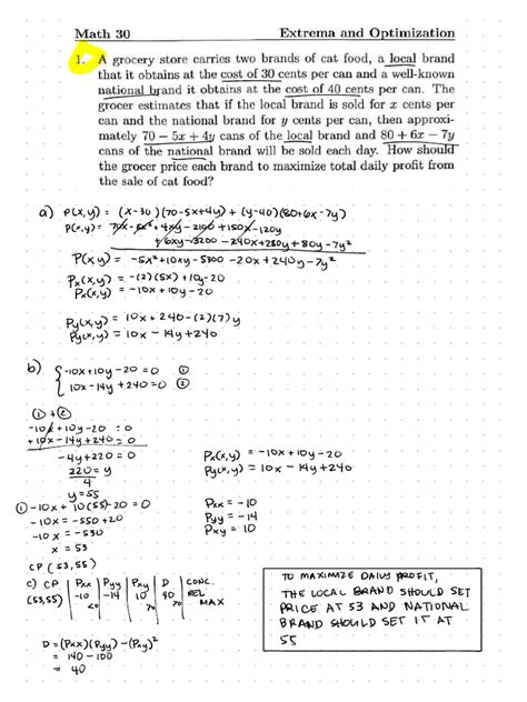 Extrema And Lagrange Multiplier Pdf