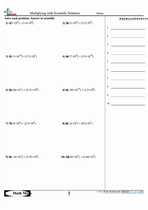 Multiplying Scientific Notation Worksheet New Multiplying With
