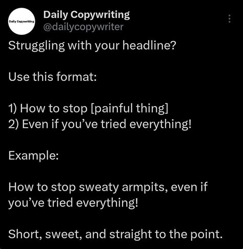 Daily Copywriting On Linkedin Headline Format Copywriting