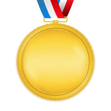Medalla de oro con cinta ilustración vectorial eps10 Vector Premium