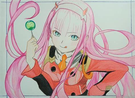 Hello Everyone My Fav Zero Two Sketchpls Upvote And Give Your