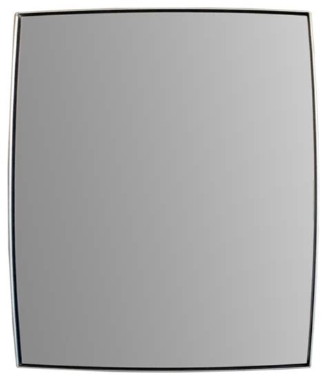 Rectangular Metal Frame Mirror Brushed Silver Transitional Bathroom Mirrors By Bellaterra