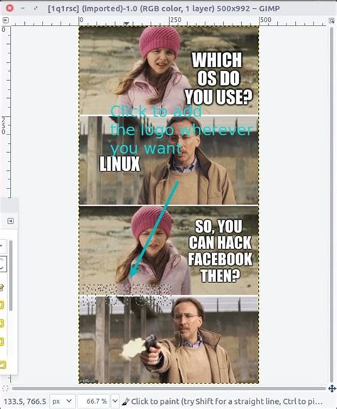 How To Add Watermark In GIMP In Linux
