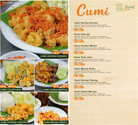 Daftar Harga Menu Saung Kita 2026 Foodierate