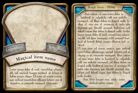 Magic Item Card Template By Ranarh On Deviantart