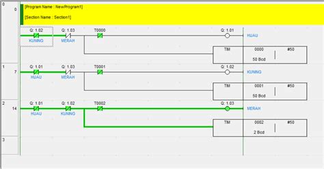 Belajar Plc Omron Dan Instrumentasi Membuat Ladder Diagram Lampu Lalu