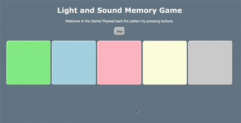 Github Vincechen2light And Sound Memory Game