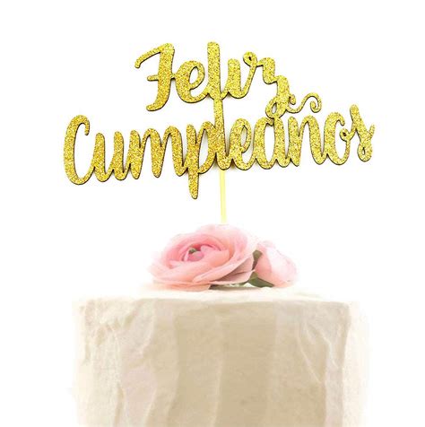 Buy Feliz Cumpleaños Cake Topper Happy Birthday Cake Decor Spanish