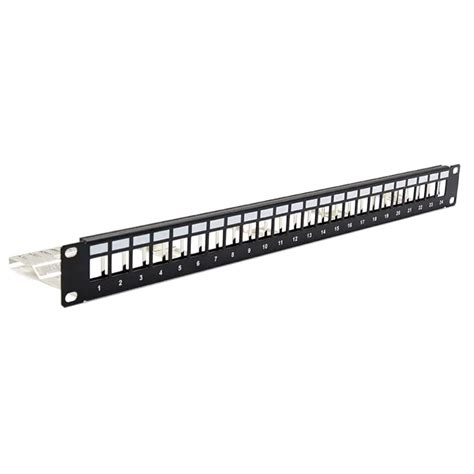 High Quality 1u 24 Port FTP Shielded 24 Port Blank Patch Panel With Back Bar RJ45 FTP Blank