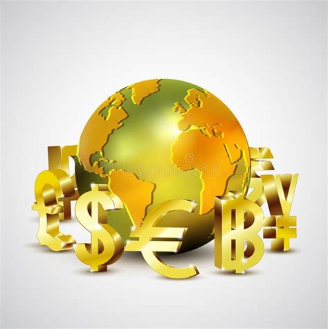World Currency Icon And Symbols Stock Vector Illustration Of