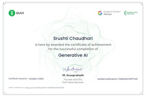Srushti Chaudhari On Linkedin Generativeai