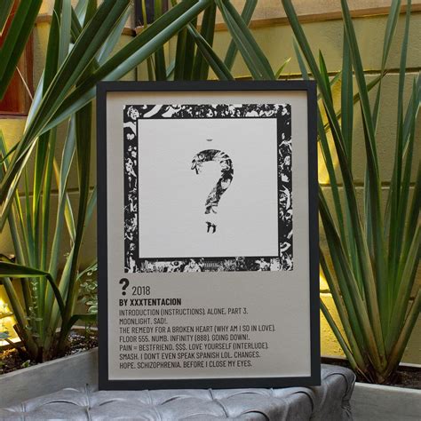 Xxxtentacion Album Poster Xxxtentacion Album Cover Print 2018 Album