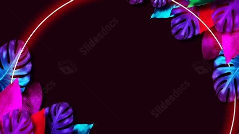 Best Neon Glow Powerpoint Background For Presentation Slidesdocs