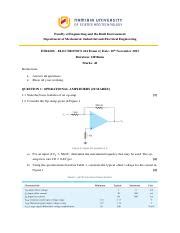Operational Amplifiers and Introduction to Digital Circuits: | Course Hero