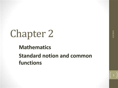 Solution Chapter 2 Standard Notation And Common Function Studypool