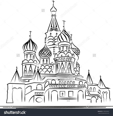 Храм василия блаженного раскраска - 74 фото