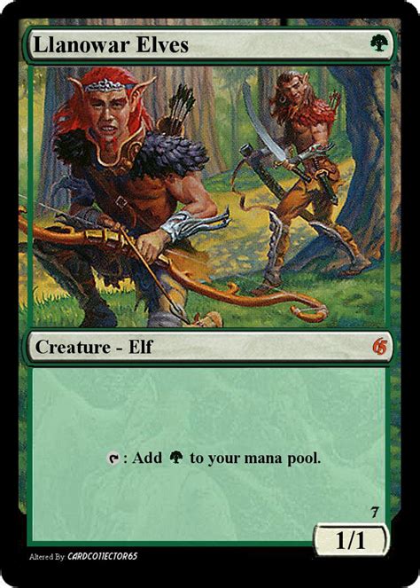 Llanowar Elves Mtg Elf Druid Elves The Elf