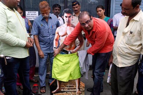 Aamir Khans Pk Posters Finally Clothed Cong Mla Covers Cutout India