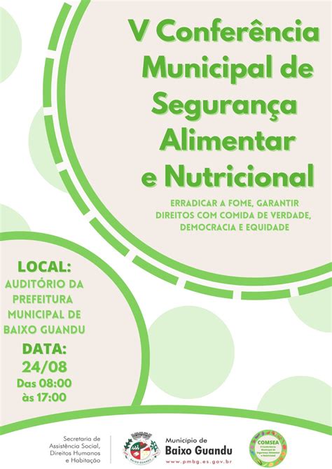 V Conferência De Segurança Alimentar E Nutricional Pmbg