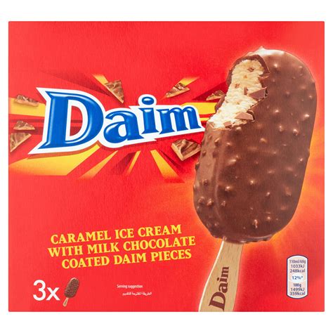 Daim Caramel Ice Cream With Milk Chocolate Coated Daim Pieces 3 X 110ml