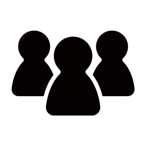 複数の人のアイコンシルエット Human Silhouette Icon Silhouette