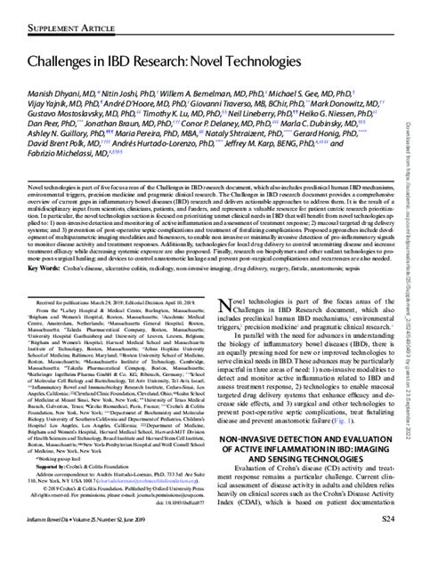 Pdf Challenges In Ibd Research Novel Technologies