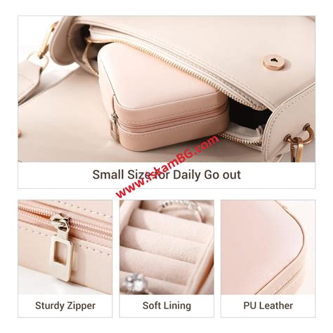 Малка кутия за бижута обеци пръстени