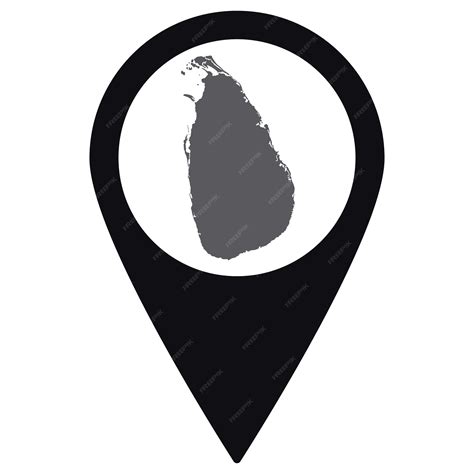 Premium Vector Sri Lanka Map Map Of Sri Lanka On Map Pin Icon Black Color Isolated